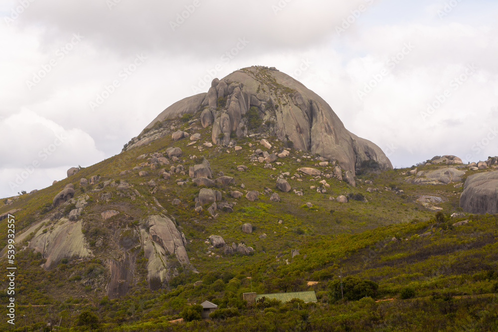 Rock formation in the Paarl Nature Reserve in the Western Cape of South ...