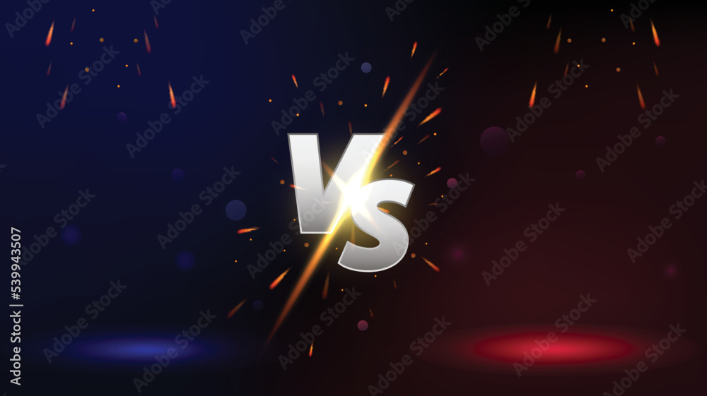 Versus Screen Design Banner. Competition vs Game Match, Martial Arts vs ...