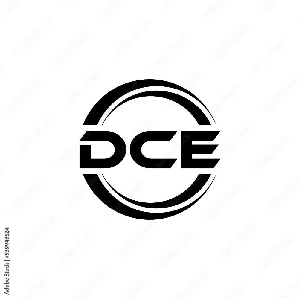 DCE letter logo design with white background in illustrator, vector ...