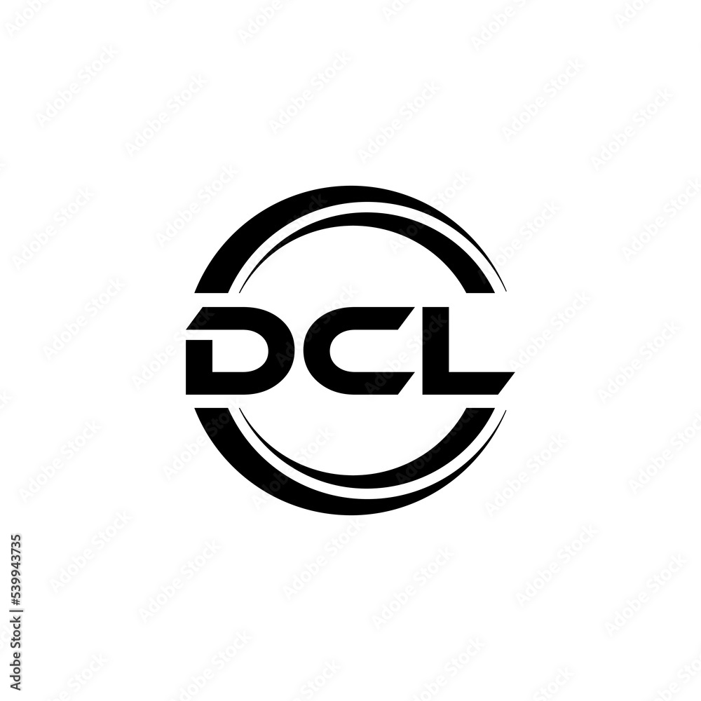 DCL letter logo design with white background in illustrator, vector ...