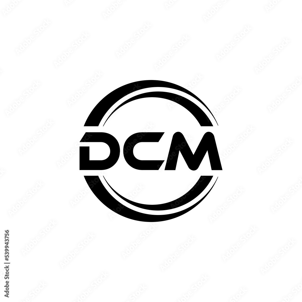 DCM letter logo design with white background in illustrator, vector ...