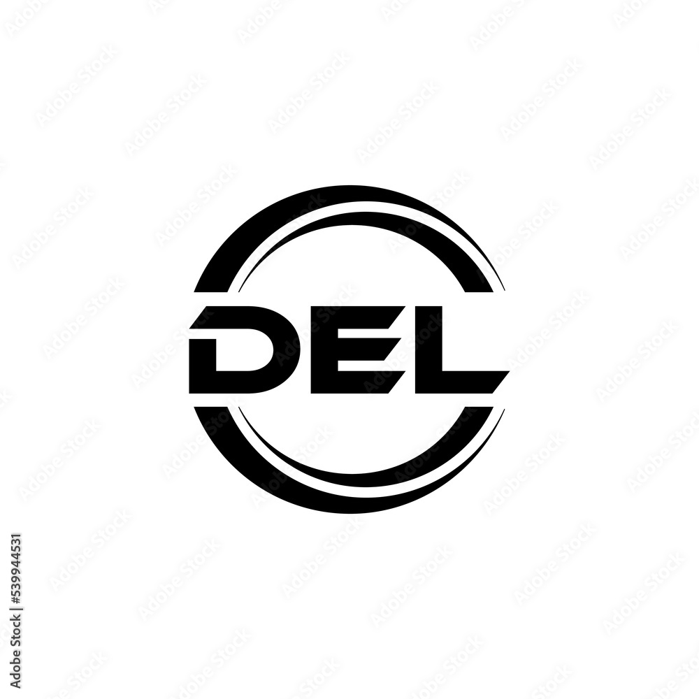 DEL letter logo design with white background in illustrator, vector ...