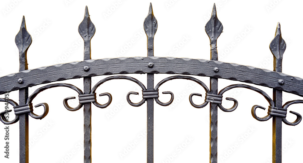 Wrought Iron Fence on transparent background png Stock Photo | Adobe Stock