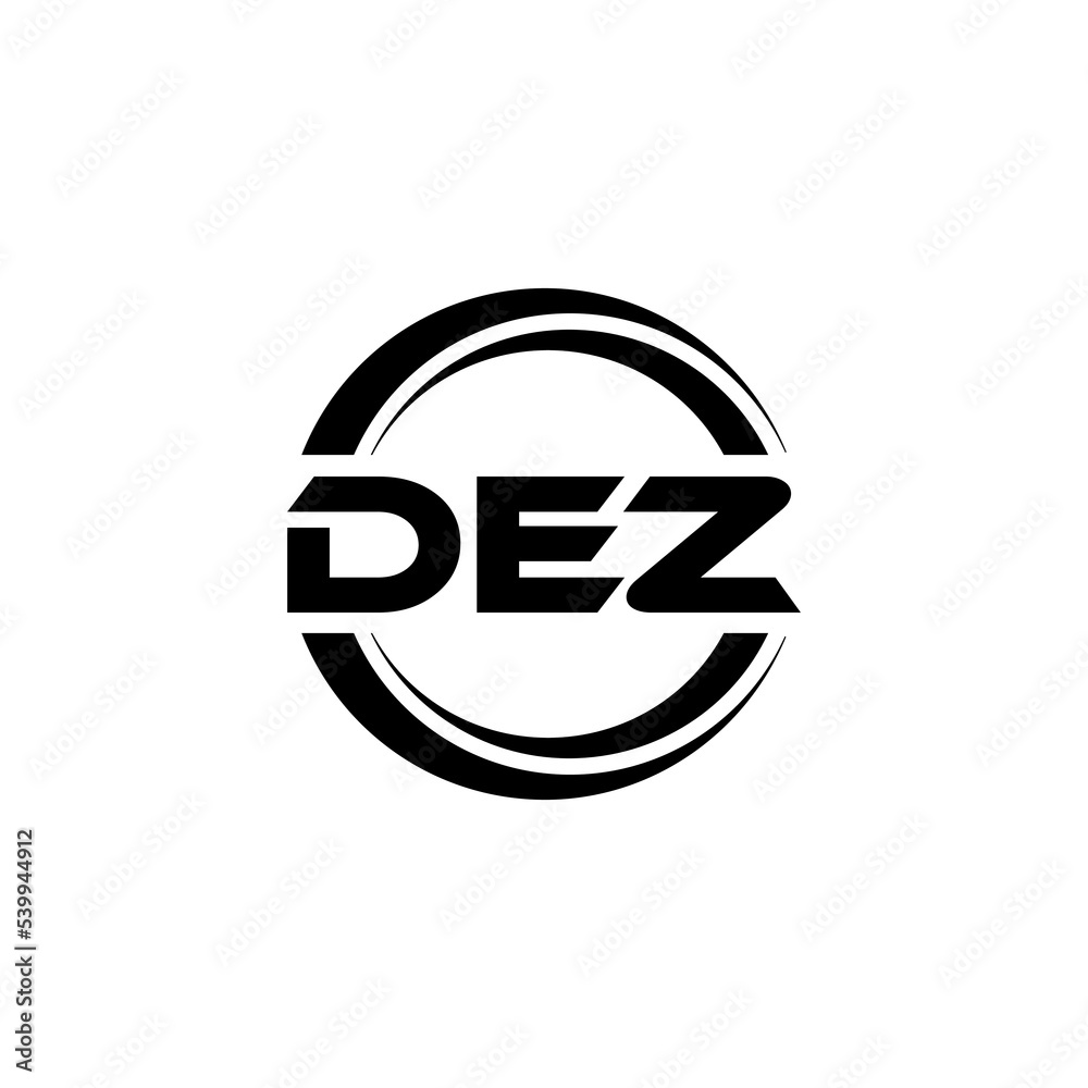 DEZ letter logo design with white background in illustrator, vector ...
