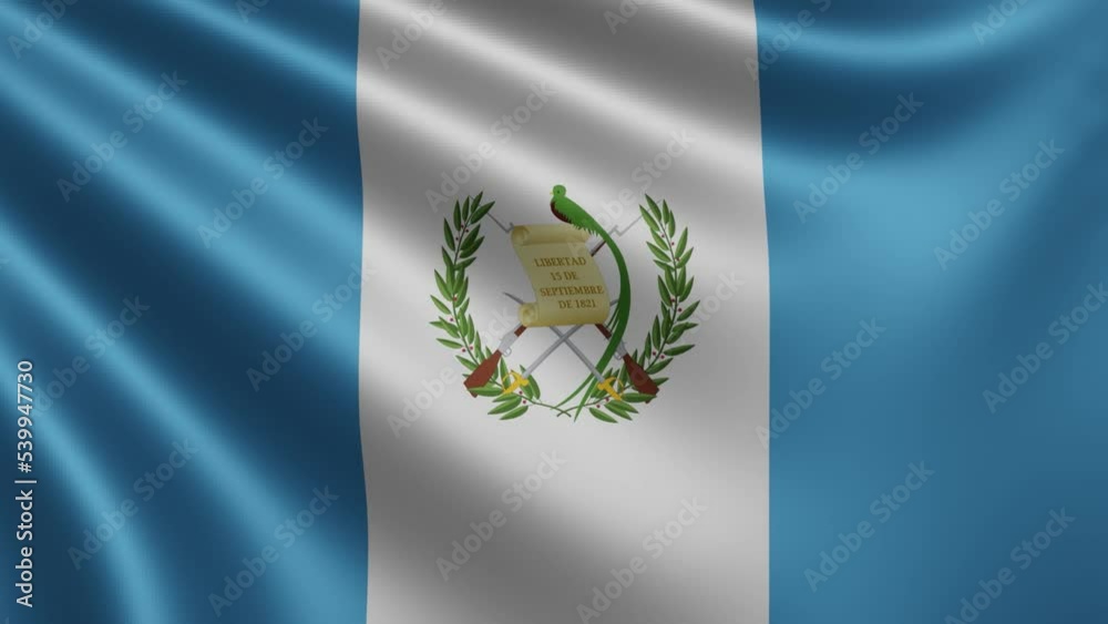 Guatemalan flag waving in the wind, video of the national flag of ...