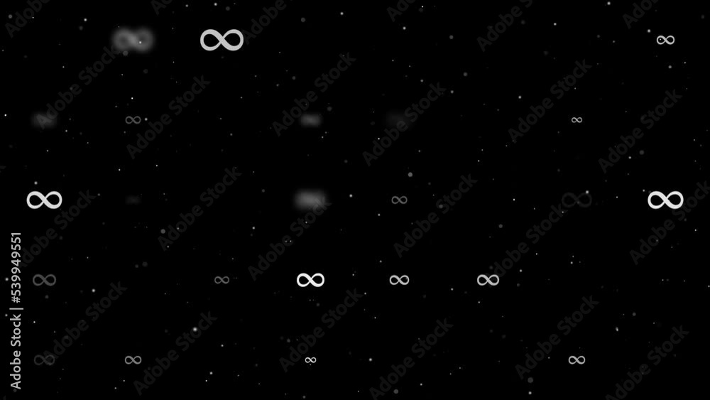 Template animation of evenly spaced infinity symbols of different sizes ...
