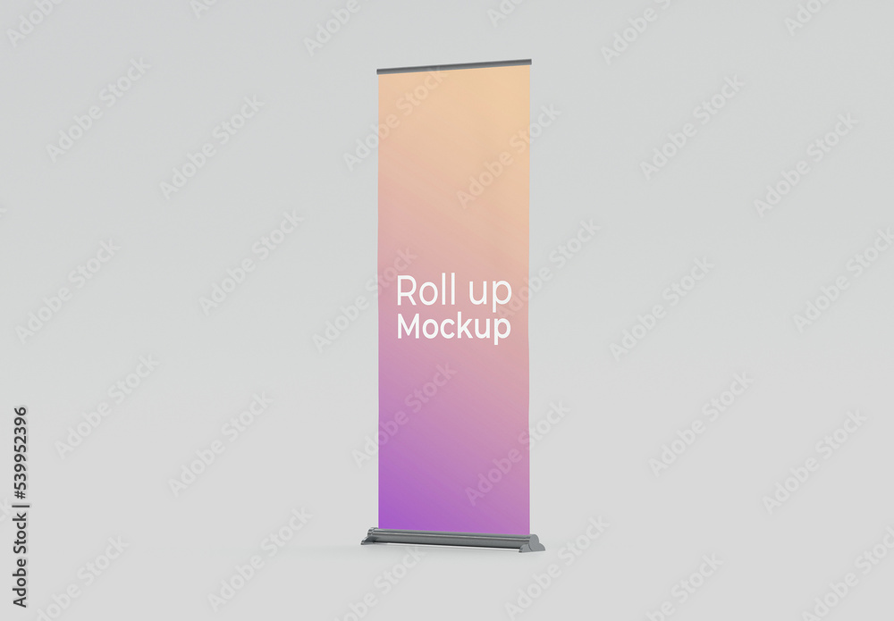 Side View Roll Up Mockup Stock Template | Adobe Stock