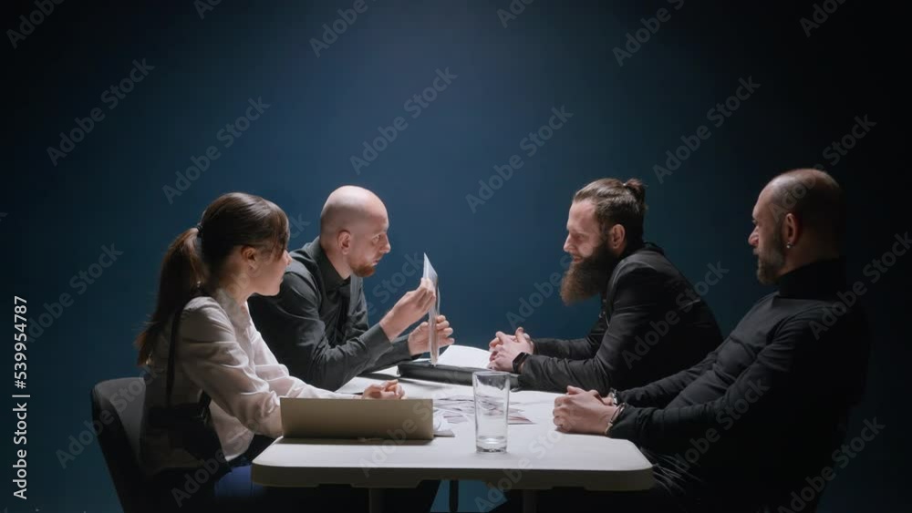 Interrogation Of Suspect In Handcuffs Detective Cop Shows To Lawyer