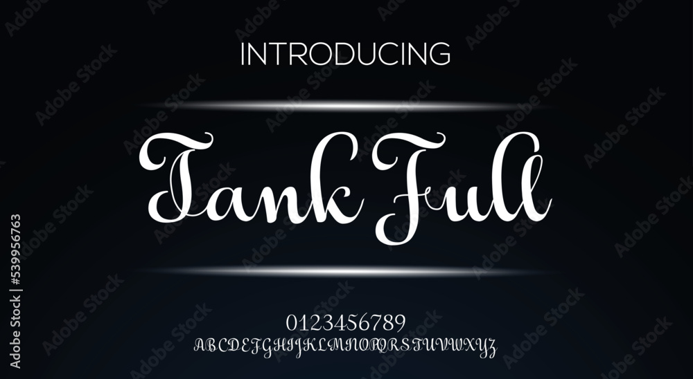 TANK FULL Signature Font Calligraphy Logotype Script Font Type Font ...