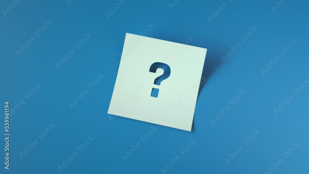 Question Mark Paper Cut And Zoom Out, Turning Away From Question Mark ...