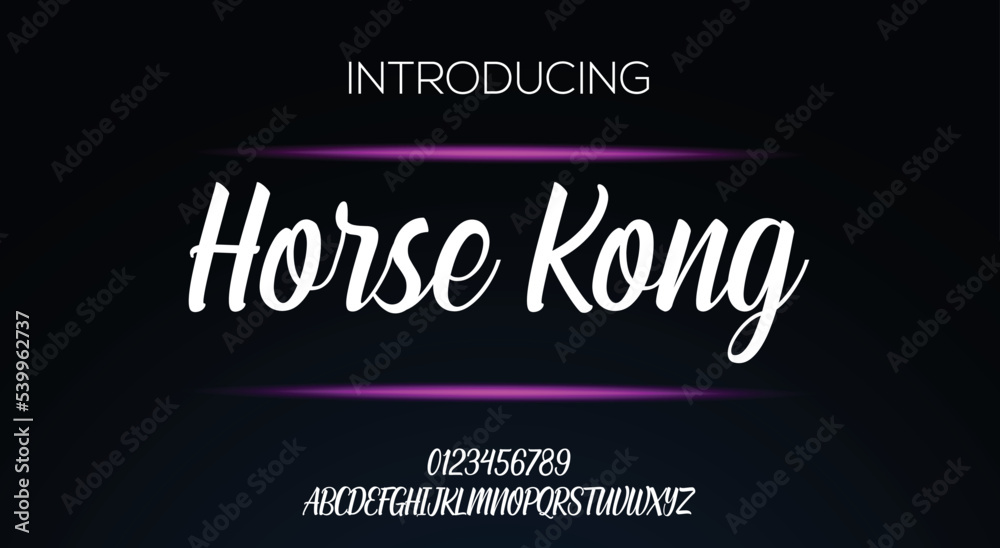 HORSE KONG Signature Font Calligraphy Logotype Script Brush Font Type ...