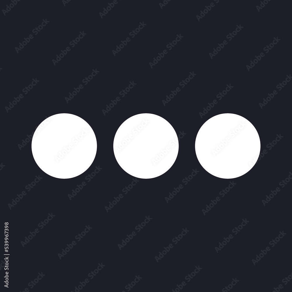 More options button dark mode glyph ui icon. Website circle elements ...