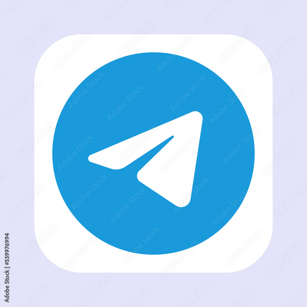 Telegram logotype on light blue background. TG logo. Web, desktop ...