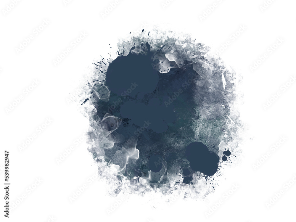 abstract paint brush smudge with transparent background, isolated ...