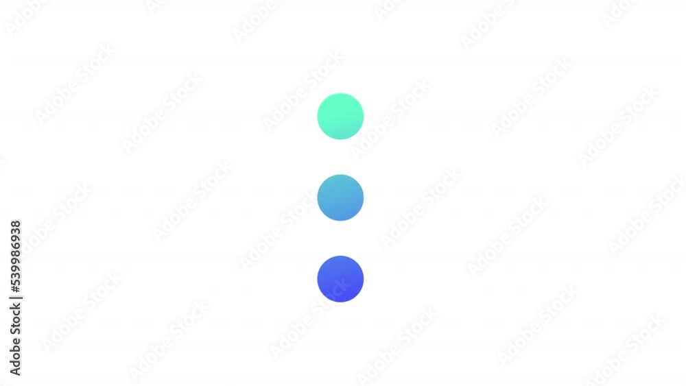 Animated kebab gradient ui icon. Vertical dots menu representation ...