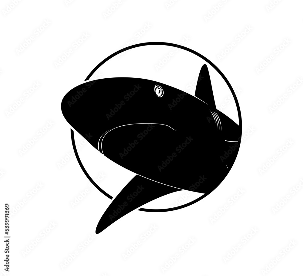 Shark Silhouette for Logo, Pictogram, Website, Art Illustration ...