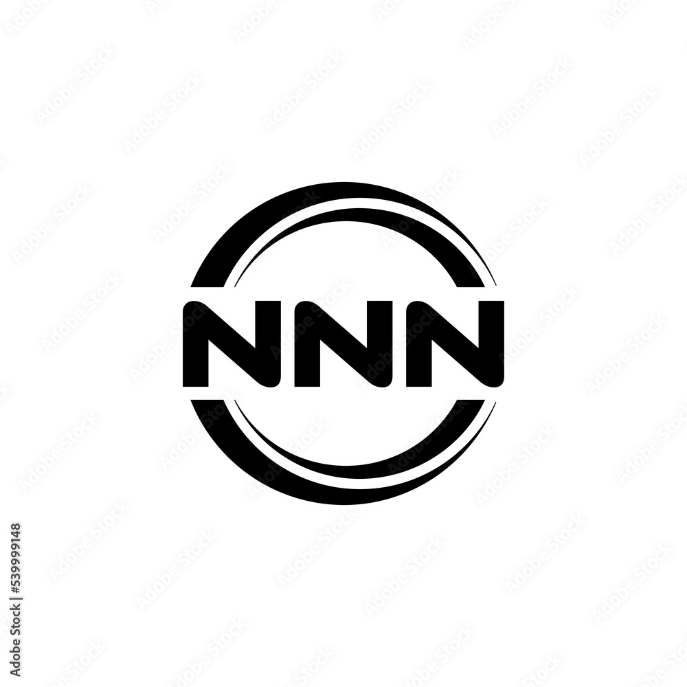 NNN letter logo design with white background in illustrator, vector ...