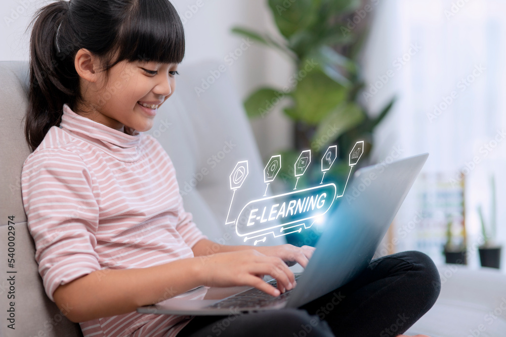Asian smart kids girl explore skills to become geniuses. Creative ...