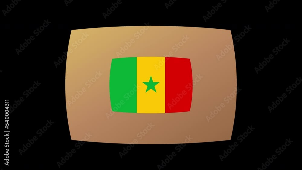 senegal flag presentation animation set. Flags of the country ...