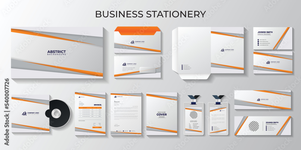 professional business stationery and identity, Letterhead, Id card ...