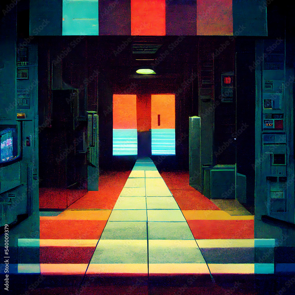 Look at the server room, background with lights, 8 bit themed drawing ...