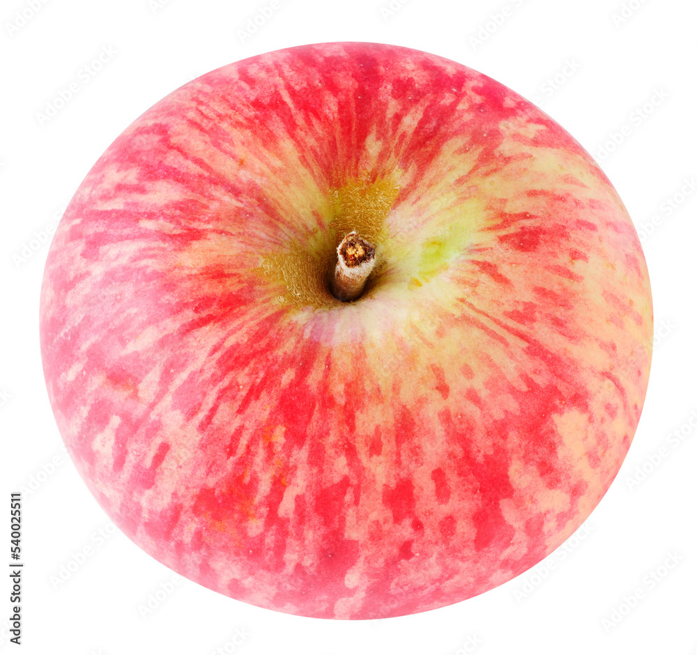 Striped red apple top view, cut out Stock Photo | Adobe Stock