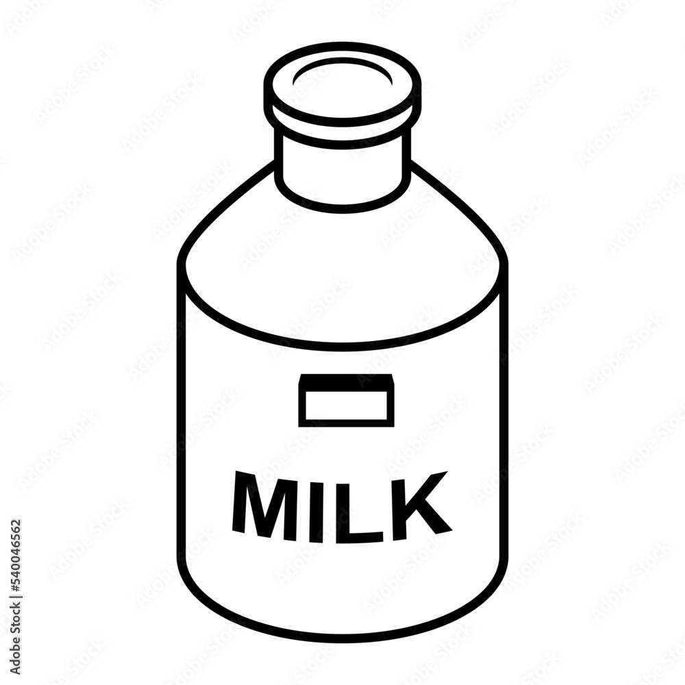 Raw Milking Can Concept, Milk churn vector outline icon design ...