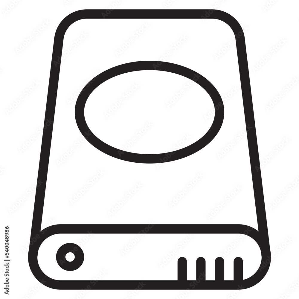 Harddisk outline style icon Stock Vector | Adobe Stock