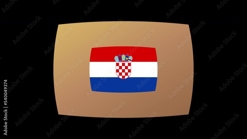 croatia flag presentation animation set. Flags of the country ...