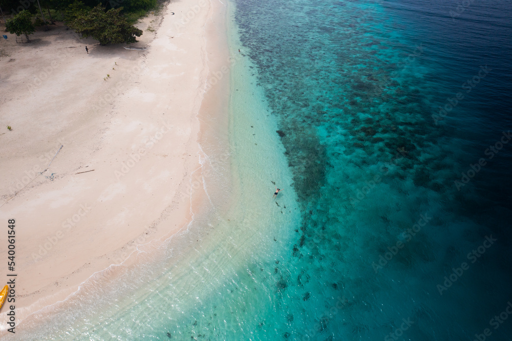 Drone shot of Linapacan palawan beaches Stock Photo | Adobe Stock