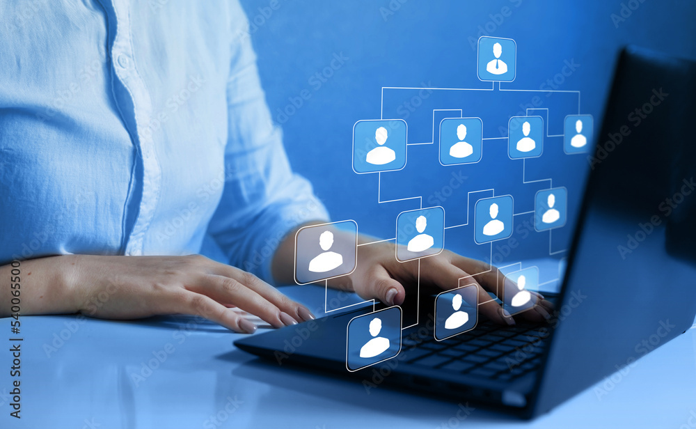 Business hierarchy structure. Relations of order or subordination ...