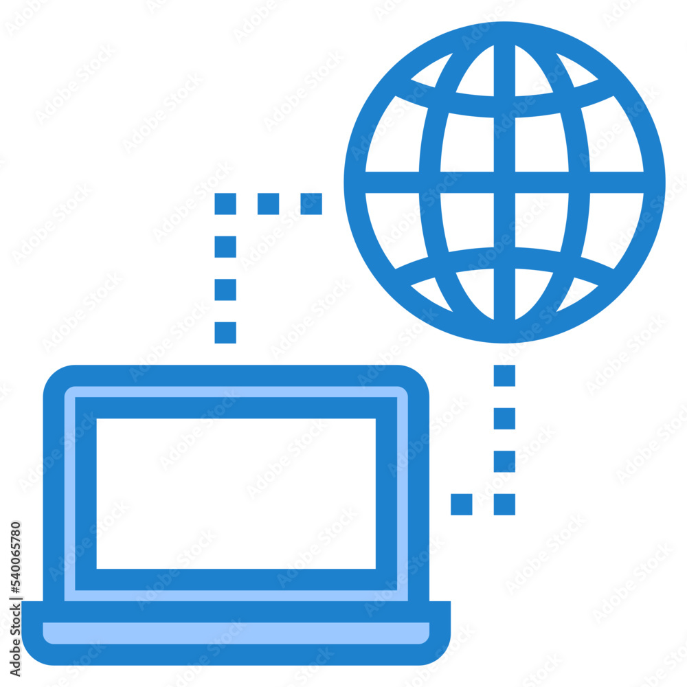 Network blue style icon Stock Vector | Adobe Stock