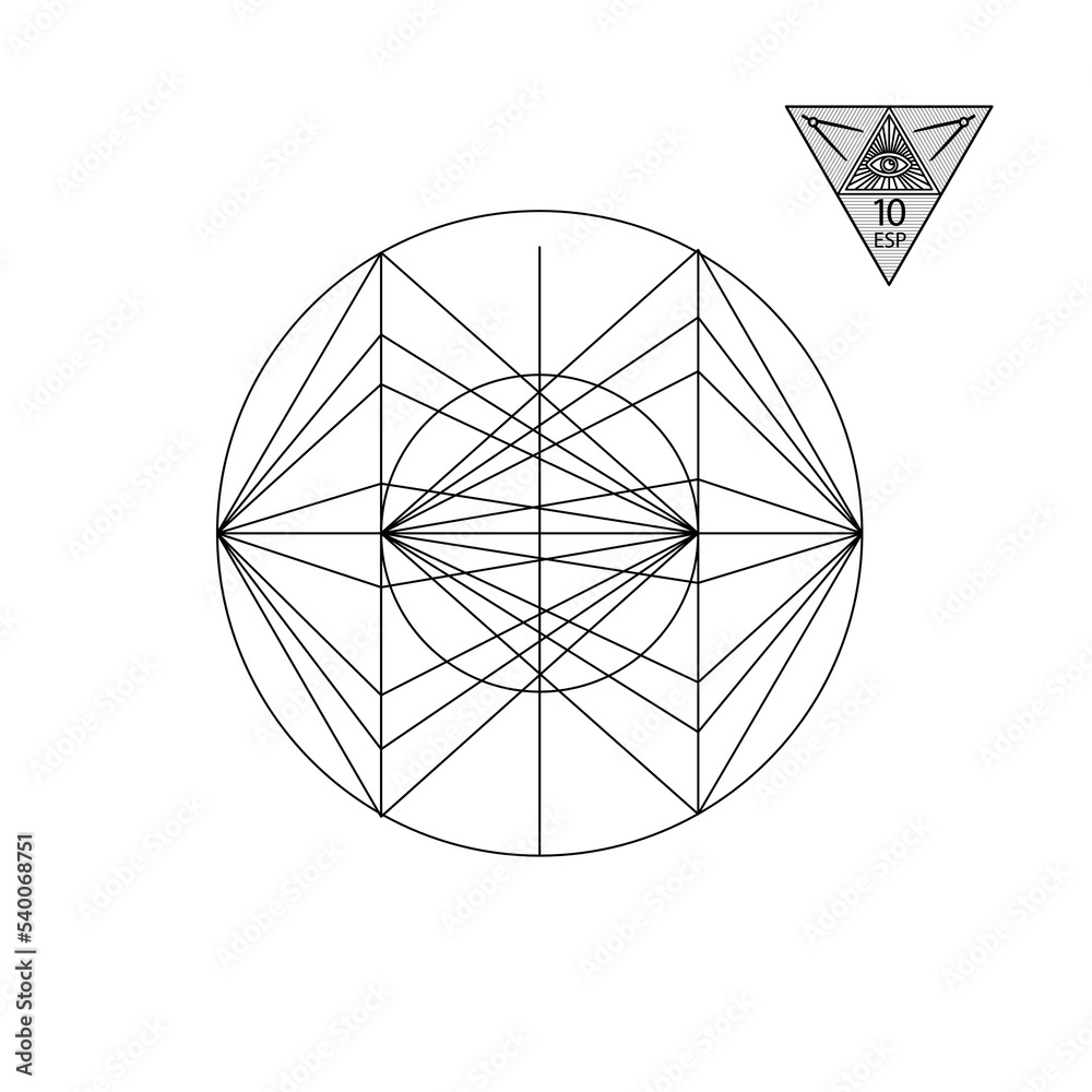 Sacred geometry. Vector Illustration isolated on white. Sacred geometry ...