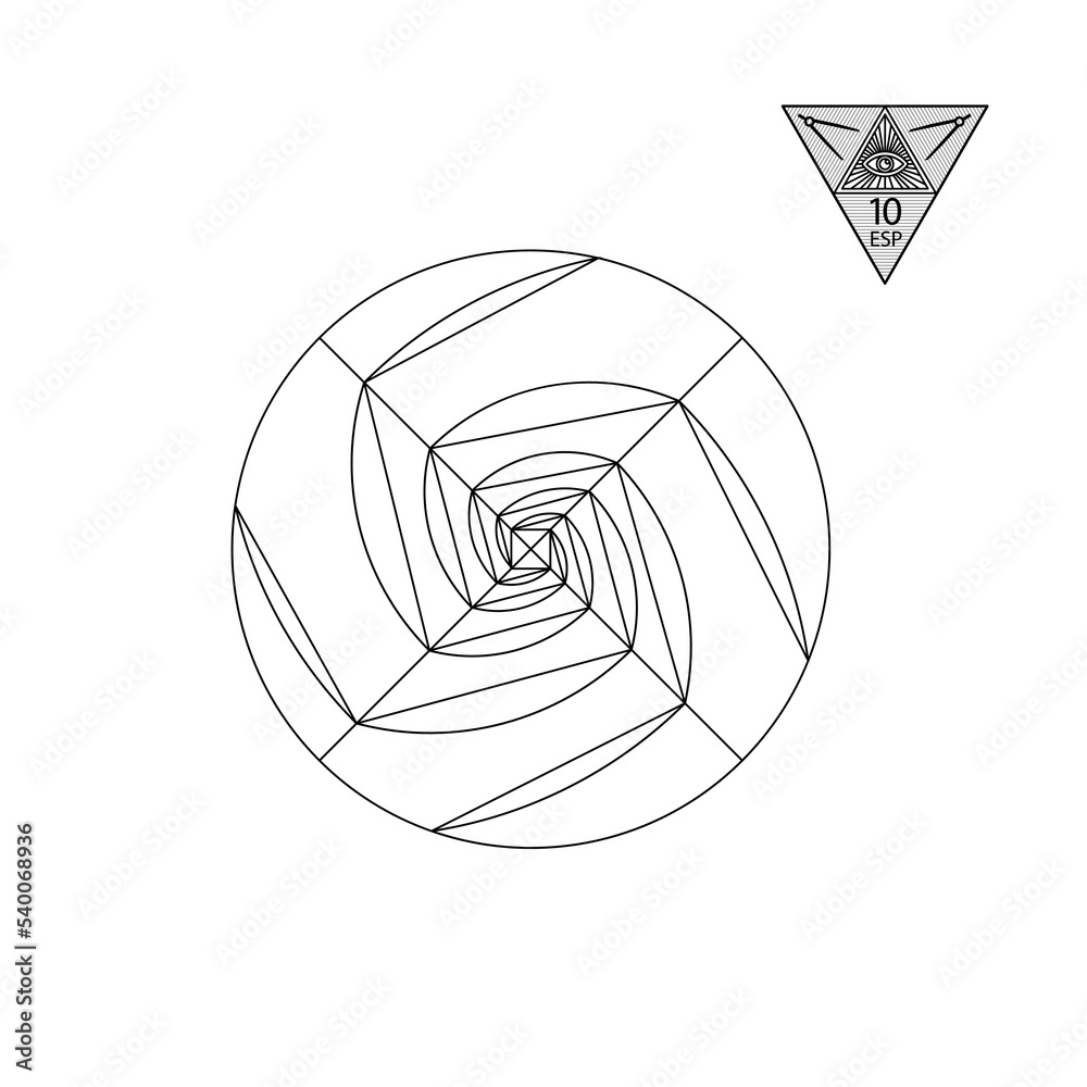 Sacred geometry. Vector Illustration isolated on white. Sacred geometry ...
