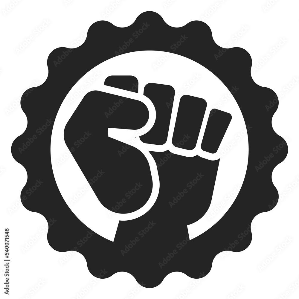 Fist emblem. Power fight sign. Uprising symbol Stock Illustration ...