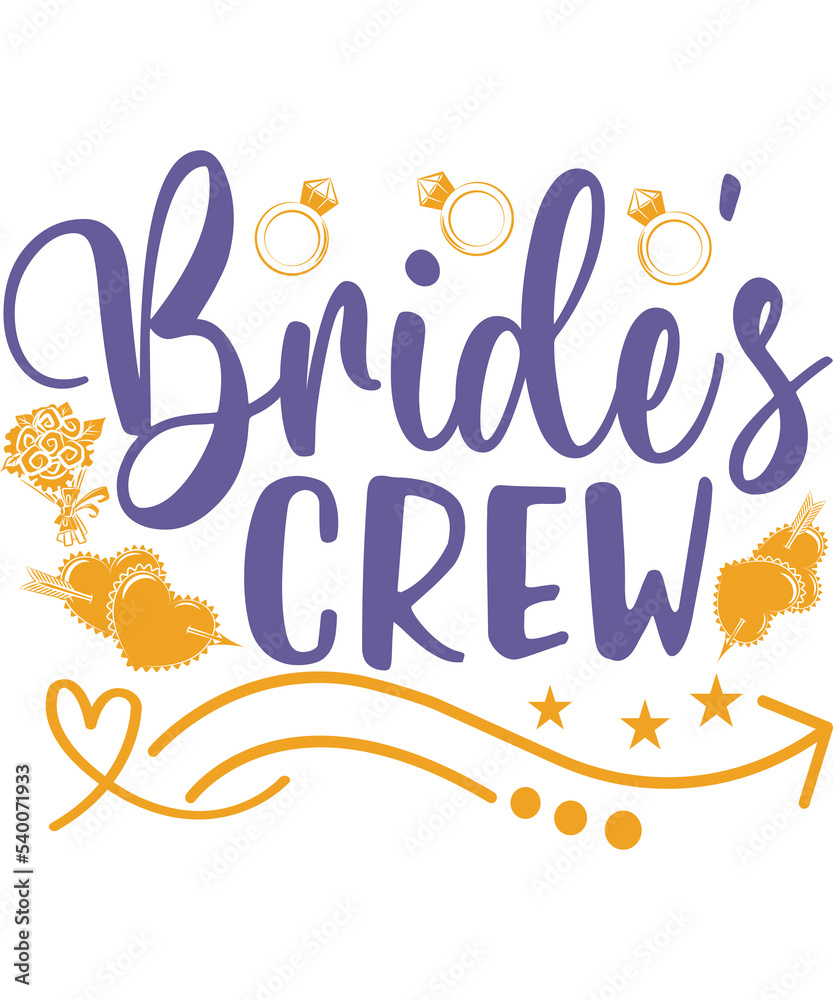 Bride’s crew PNG, Wedding,Wedding t-shirt,Wedding design,Wedding t ...