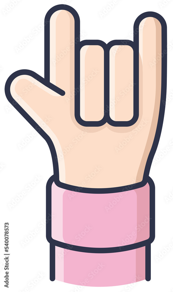 Hand Gestures, sign language meaning I LOVE YOU Stock Illustration ...