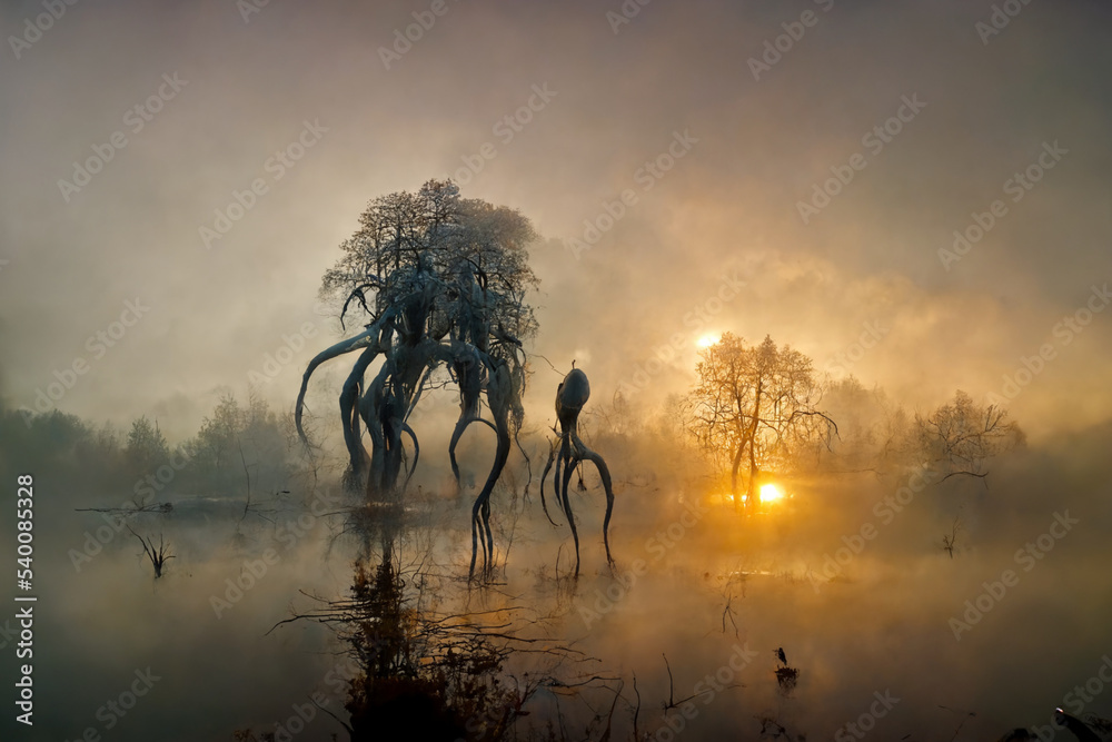 Post apocalyptic world ruled by aliens. Futuristic fantasy. Horrible ...