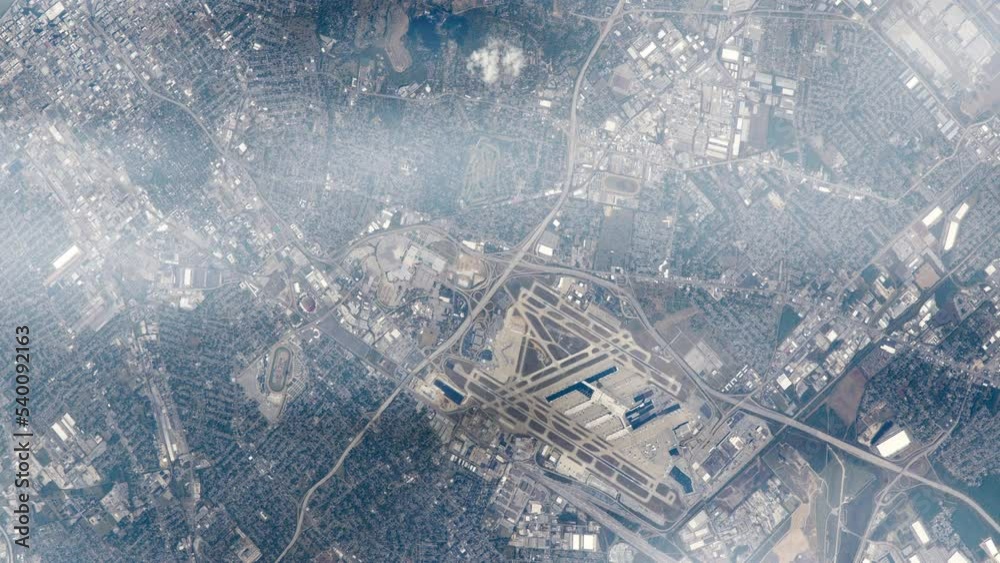 Airport map runway track aerial satellite view from sky transportation ...
