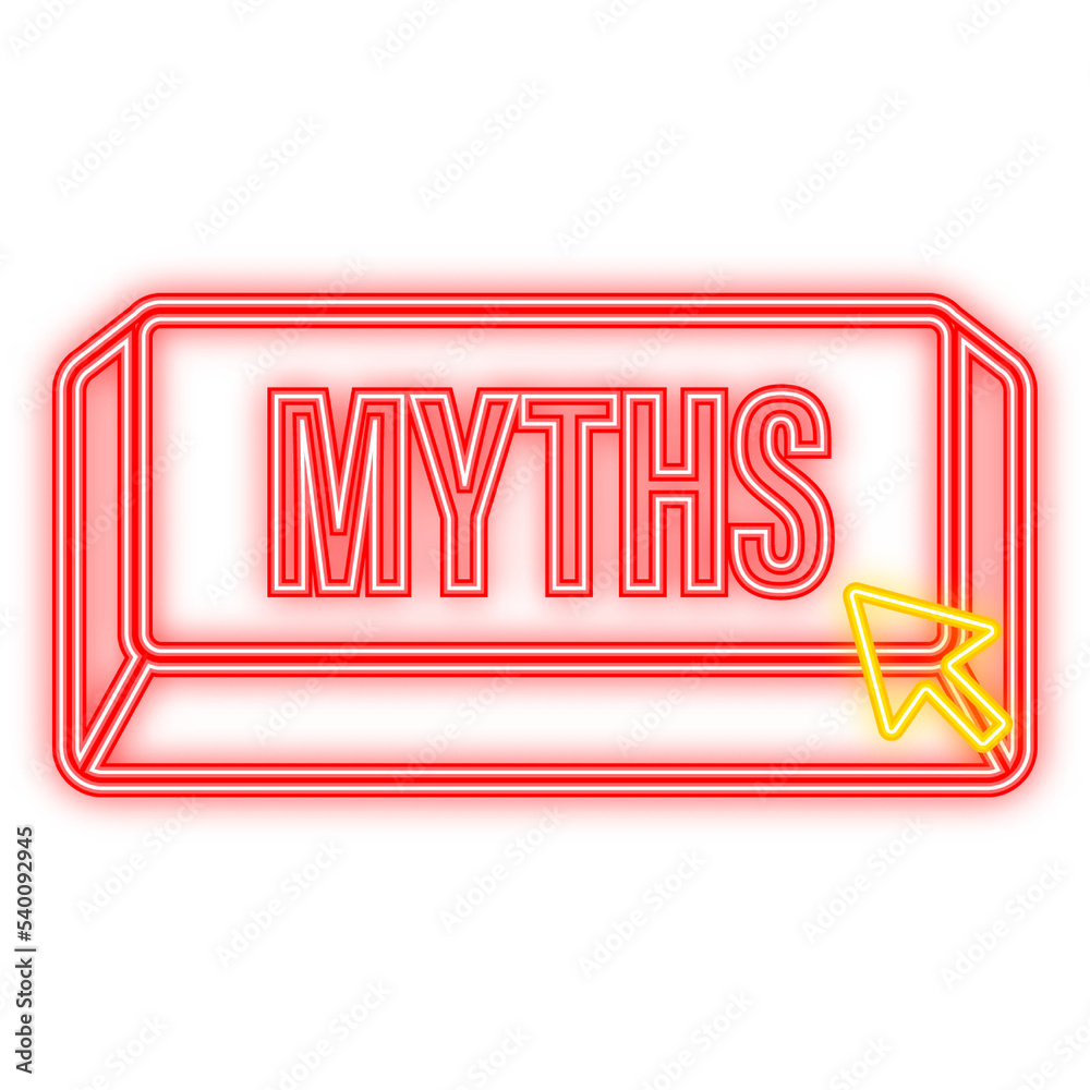Myths facts neon style button. Facts, great design for any purposes ... Myths facts neon style button. Facts, great design for any purposes ...