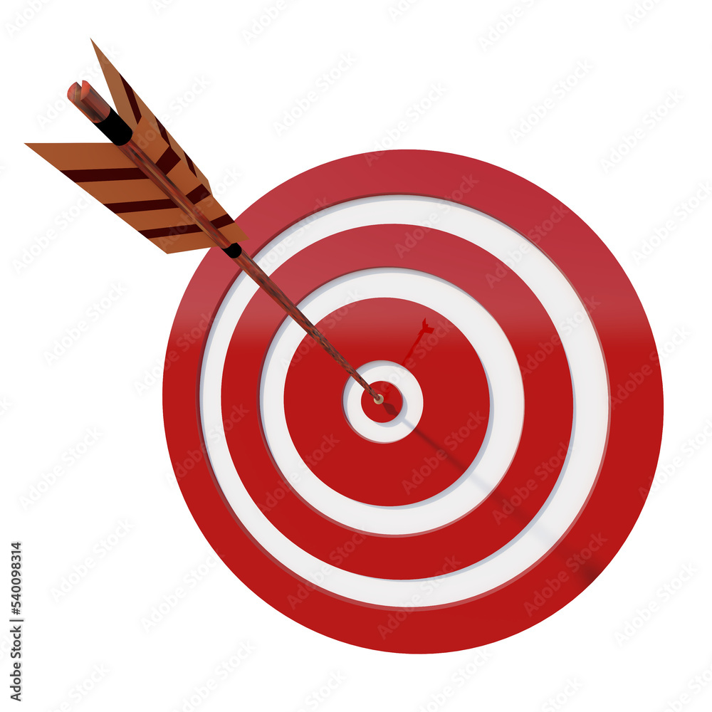 Darts Target Aim Vector Cartoon Illustration Vector Illustration Of