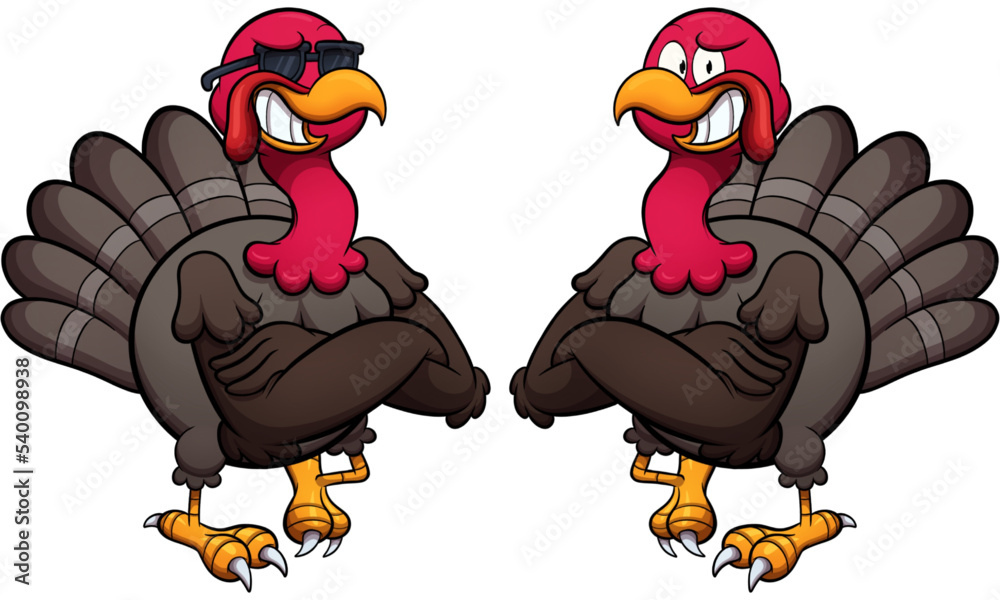 Cool Turkey. Vector clip art illustration with simple gradients. Stock ...