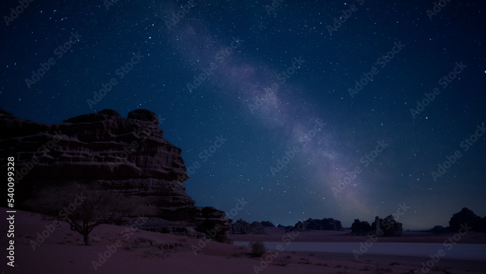 Milky Way in Neom desert Saudi Arabia's Stock Photo | Adobe Stock