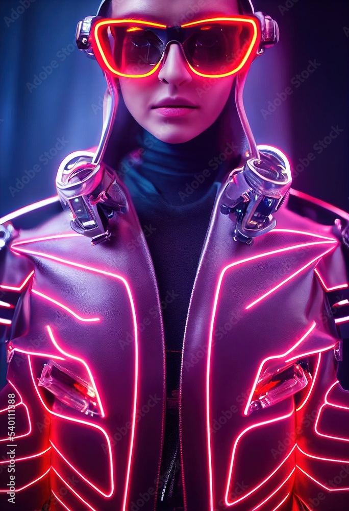 A fictional person, not based on a real person. Portrait of a sci-fi ...