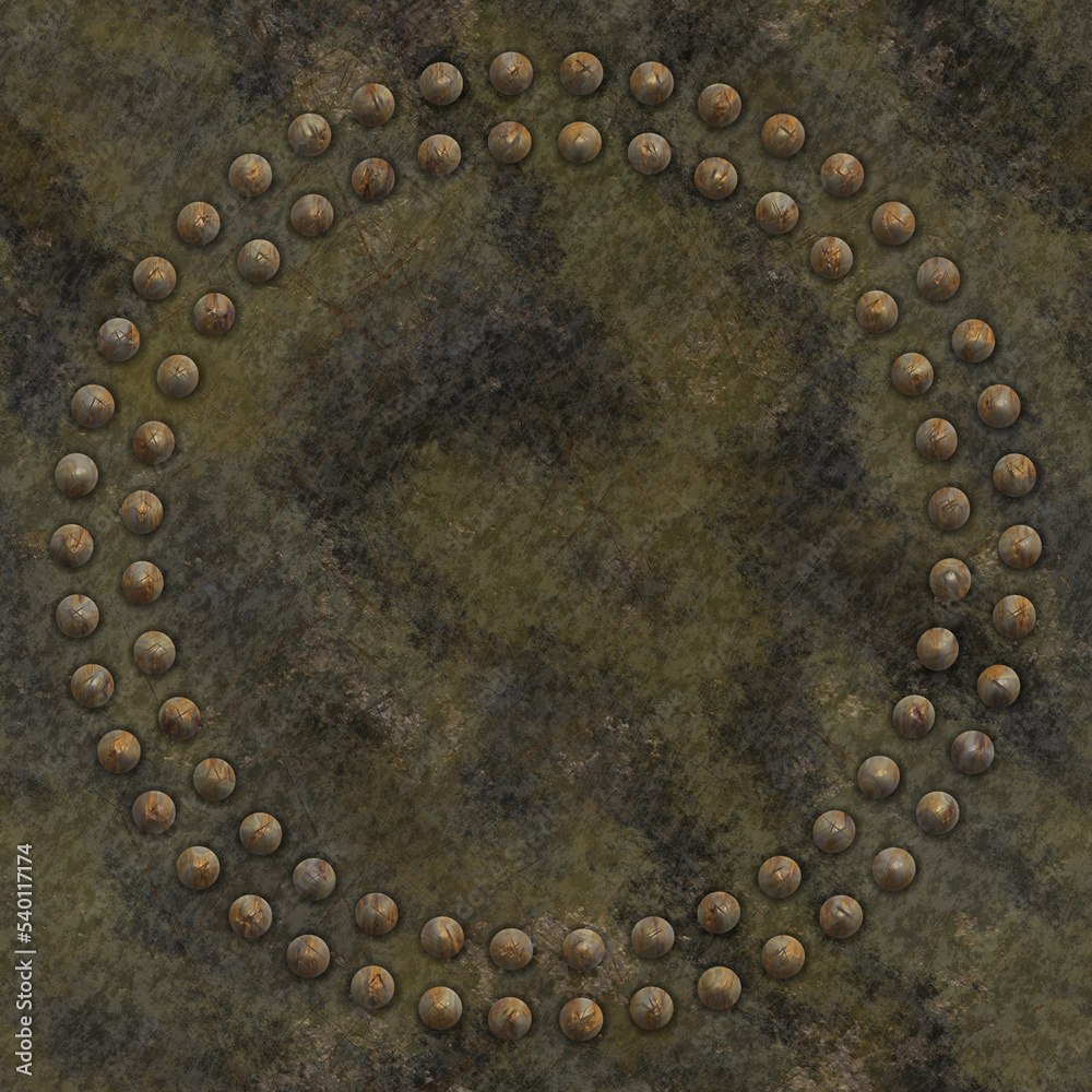 Rusty riveted metal panel with rivet joints seamless texture, detailed ...