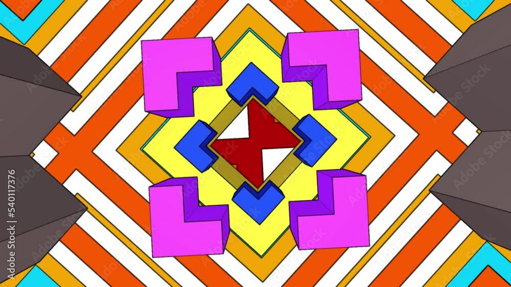 3D shapes animation. 3D Shape background. Seamless loop. Endless ...