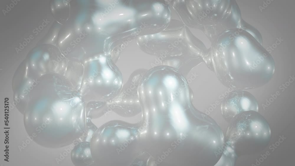 Abstract artistic surreal object based on metabolic spheres in the ...