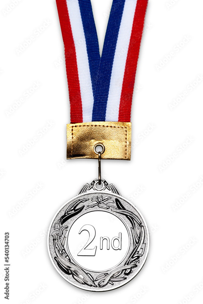 Medal achievement silver medal isolated second place silver second ...
