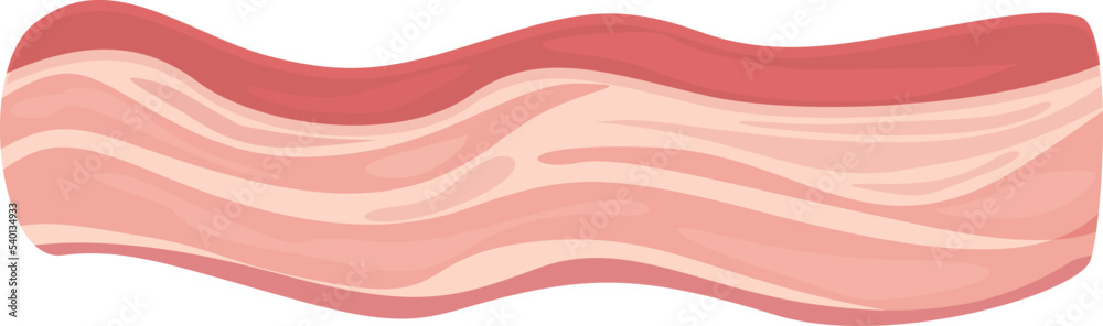 Fillet lard icon cartoon vector. Fat salami. Raw bacon Stock Vector ...