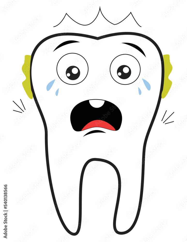 Tooth Character - hurting tooth gasping in pain with periodontitis ...
